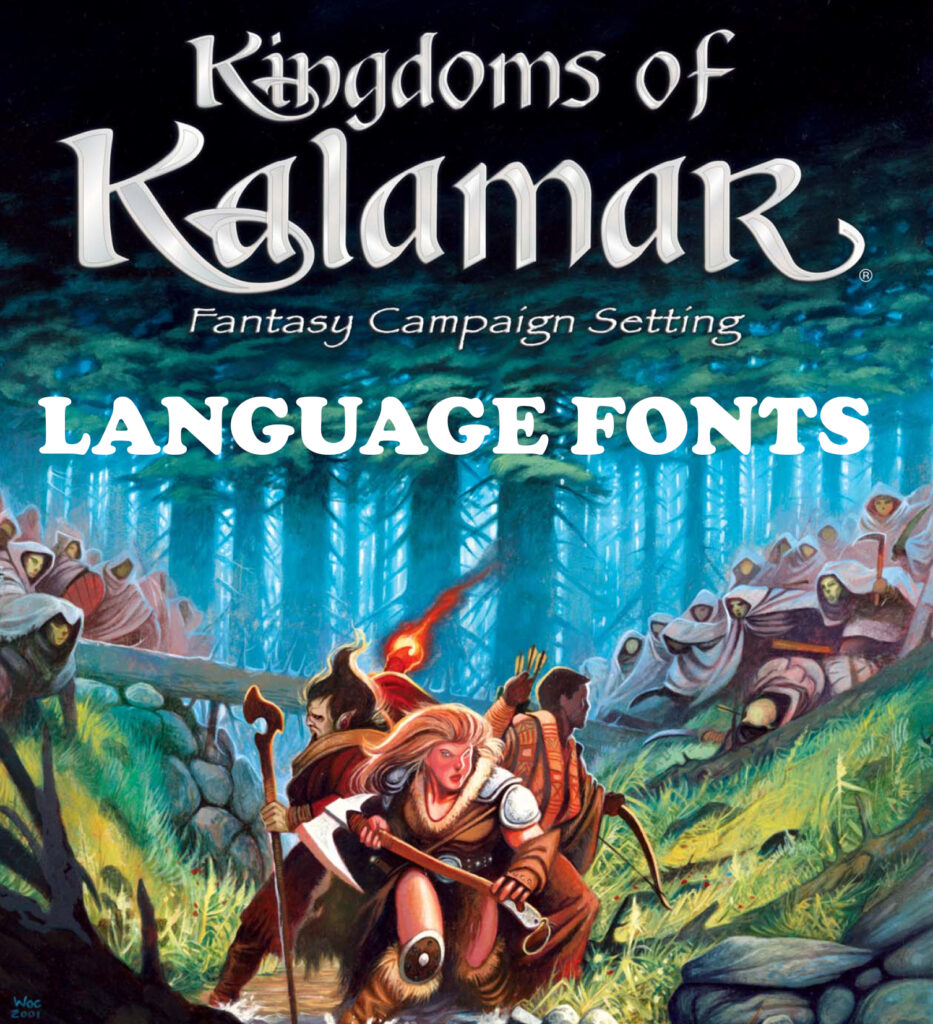 Kingdoms of Kalamar/Tellene Font Set - Kenzer & Company